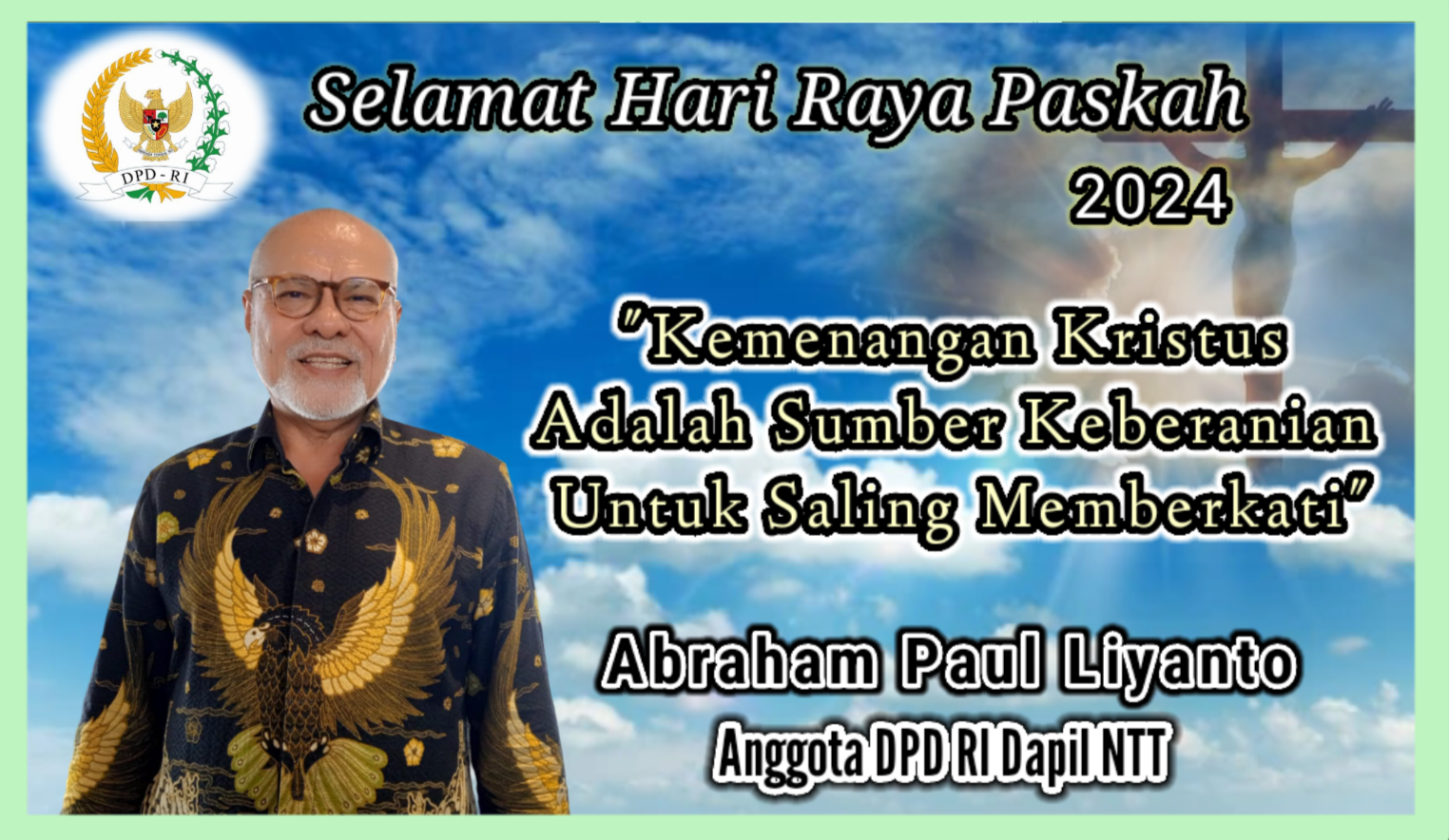 Iklan Ucapan Paskah 2024 dari Abraham Paul Liyanto - Liputan68